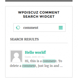 wpDiscuz – Comment Search – gVectors Team
