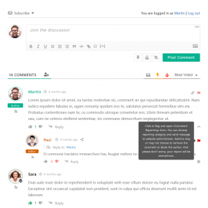 wpDiscuz – Report and Flagging – gVectors Team