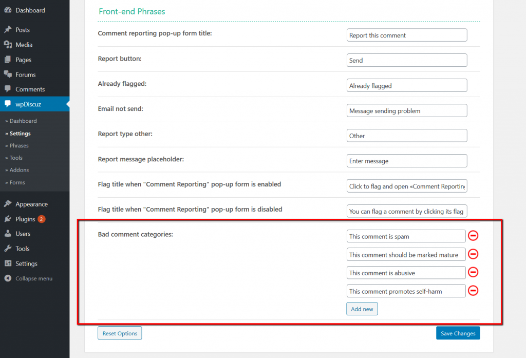 wpDiscuz – Report and Flagging – gVectors Team