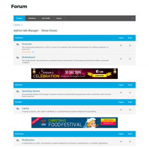 wpForo Ads Manager – gVectors Team