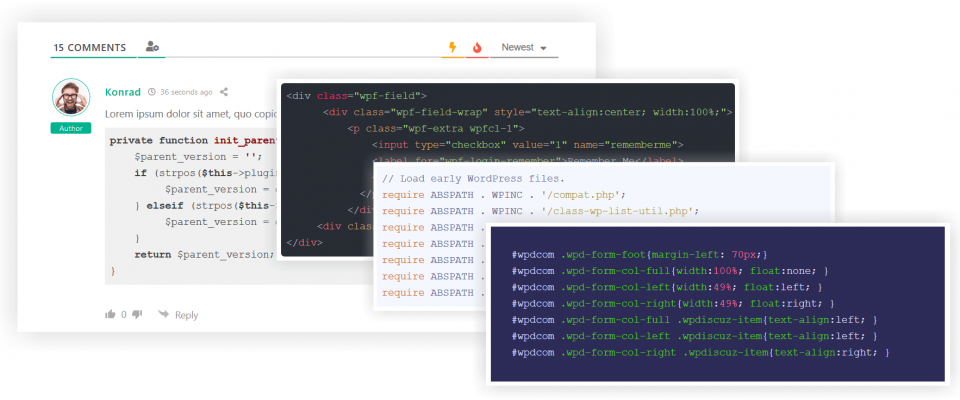 wpDiscuz – Syntax Highlighter – gVectors Team