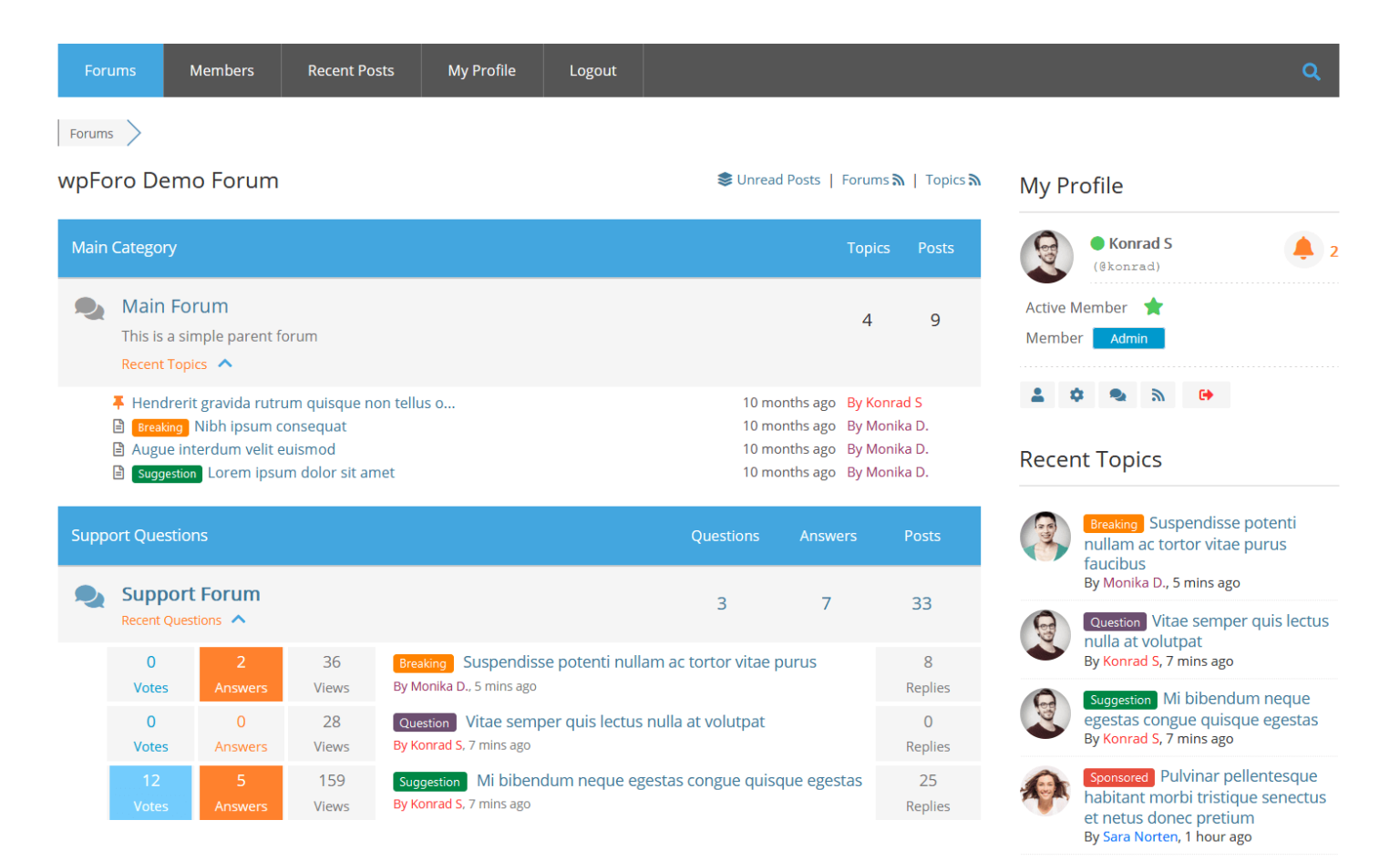 wpForo – Topic Prefix & Tag Manager – gVectors Team