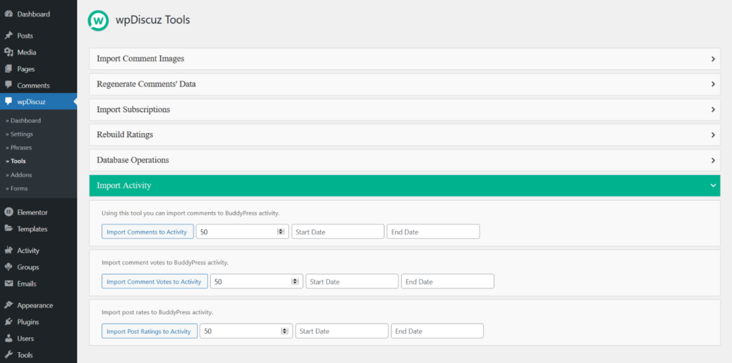 wpDiscuz – BuddyPress Integration – gVectors Team