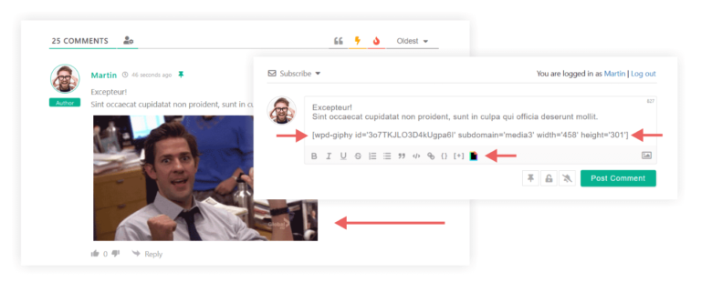 wpDiscuz – GIPHY Integration – gVectors Team
