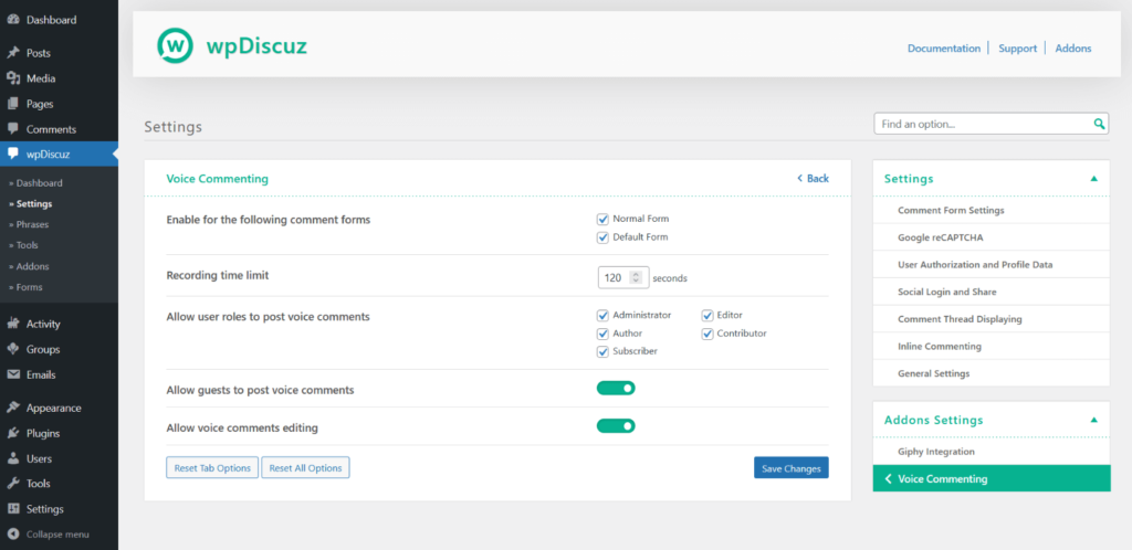 wpDiscuz – Voice Commenting – gVectors Team